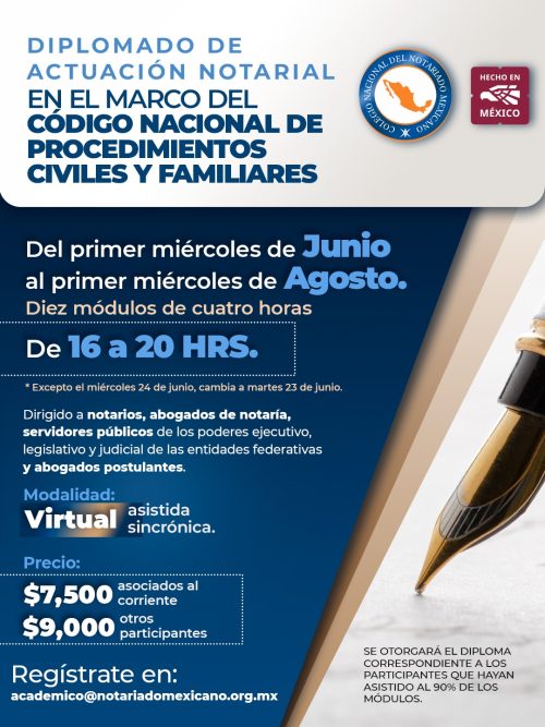DIPLOMADO DE ACTUACIÓN NOTARIAL EN EL MARCO DEL CODIGO NACIONAL DE ...